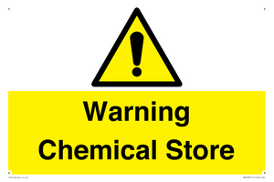 Warning Chemical Store from Safety Sign Supplies