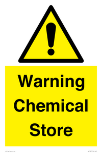 Warning Chemical Store from Safety Sign Supplies