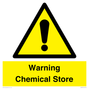 Warning Chemical Store from Safety Sign Supplies