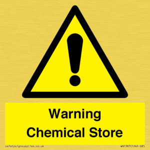 Warning Chemical Store from Safety Sign Supplies