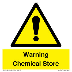 Warning Chemical Store from Safety Sign Supplies