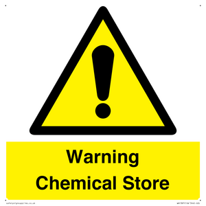 Warning Chemical Store from Safety Sign Supplies