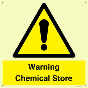 Warning Chemical Store from Safety Sign Supplies