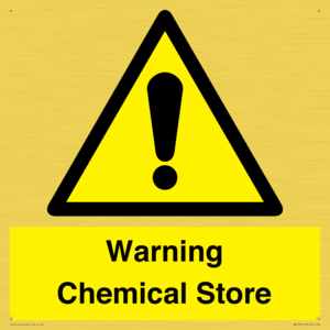 Warning Chemical Store from Safety Sign Supplies