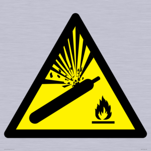 W029 Warning: Pressurised cylinder from Safety Sign Supplies