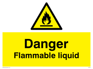 flammable liquid sign from Safety Sign Supplies