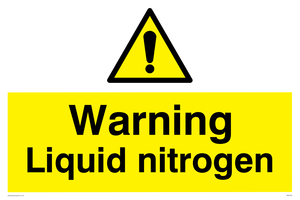 Liquid Nitrogen Warning from Safety Sign Supplies