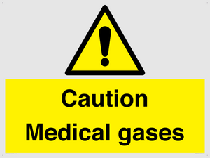 Caution Medical gases from Safety Sign Supplies