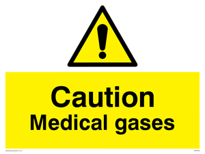 Caution Medical gases from Safety Sign Supplies