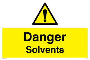 Danger Solvents from Safety Sign Supplies