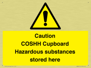 Caution COSHH Cupboard Hazardous substances stored here from Safety ...