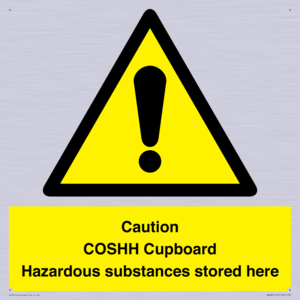 Caution COSHH Cupboard Hazardous substances stored here from Safety ...