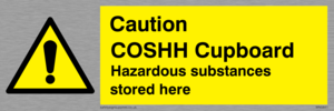 Caution COSHH Cupboard Hazardous substances stored here from Safety ...