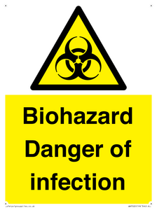Biohazard Danger of infection from Safety Sign Supplies