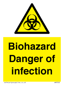 Biohazard Danger of infection from Safety Sign Supplies