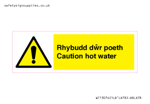 Rhybudd dwr poeth from Safety Sign Supplies