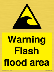 Warning Flash flood area from Safety Sign Supplies