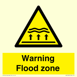 Warning Flood zone from Safety Sign Supplies