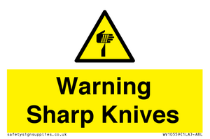 Warning Sharp Knives from Safety Sign Supplies