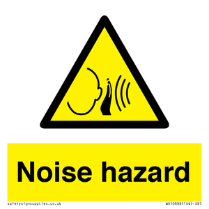 Warning: Noise hazard from Safety Sign Supplies