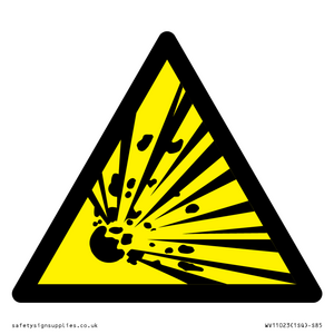 Warning Symbol: Explosive material from Safety Sign Supplies