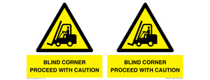 BLIND CORNER PROCEED WITH CAUTION from Safety Sign Supplies