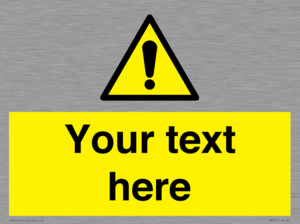 Custom warning safety sign from Safety Sign Supplies