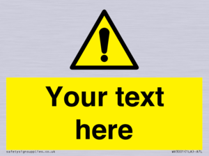 Custom warning safety sign - WV3001
