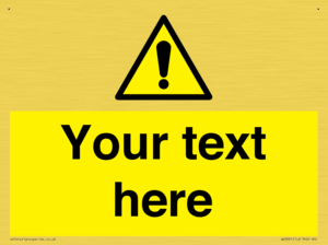 Custom warning safety sign from Safety Sign Supplies