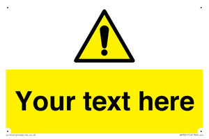 Custom warning safety sign from Safety Sign Supplies