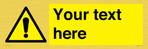 Custom warning safety sign from Safety Sign Supplies
