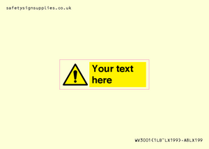 Custom warning safety sign from Safety Sign Supplies