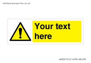 Custom warning safety sign from Safety Sign Supplies