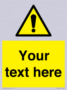 Custom warning safety sign from Safety Sign Supplies