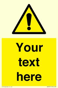 Custom warning safety sign from Safety Sign Supplies