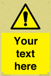 Custom warning safety sign from Safety Sign Supplies