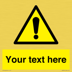Custom warning safety sign from Safety Sign Supplies