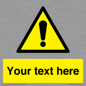 Custom warning safety sign from Safety Sign Supplies