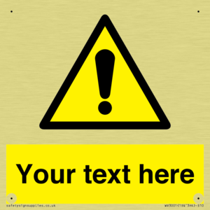 Custom warning safety sign - WV3001