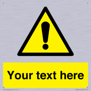 Custom warning safety sign from Safety Sign Supplies