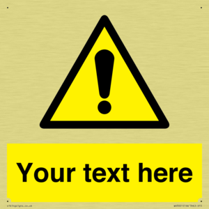 Custom warning safety sign from Safety Sign Supplies
