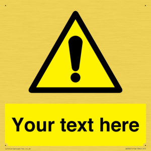 Custom warning safety sign - WV3001