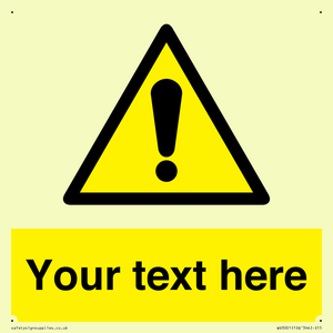 Custom warning safety sign - WV3001