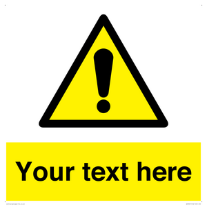 Custom warning safety sign from Safety Sign Supplies