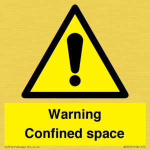 Warning Confined space from Safety Sign Supplies