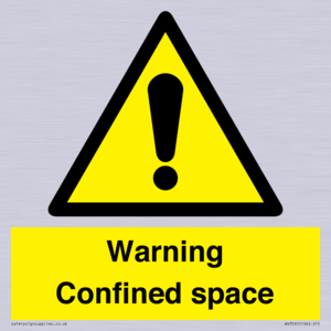 Warning Confined space from Safety Sign Supplies