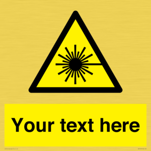 Custom Laser Hazard Sign from Safety Sign Supplies