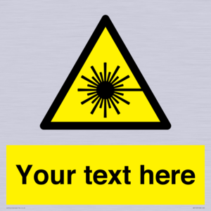 Custom Laser Hazard Sign from Safety Sign Supplies