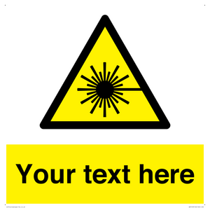 Custom Laser Hazard Sign from Safety Sign Supplies