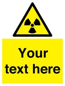 Custom Radioactive Material Sign from Safety Sign Supplies